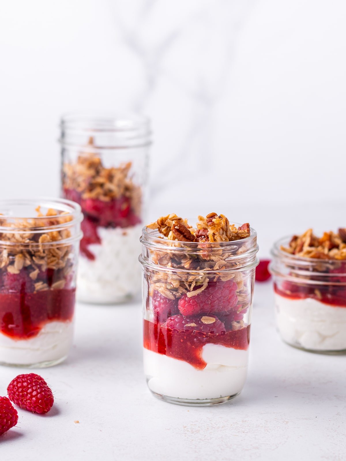Easy Raspberry Parfait (breakfast, snack or dessert!)