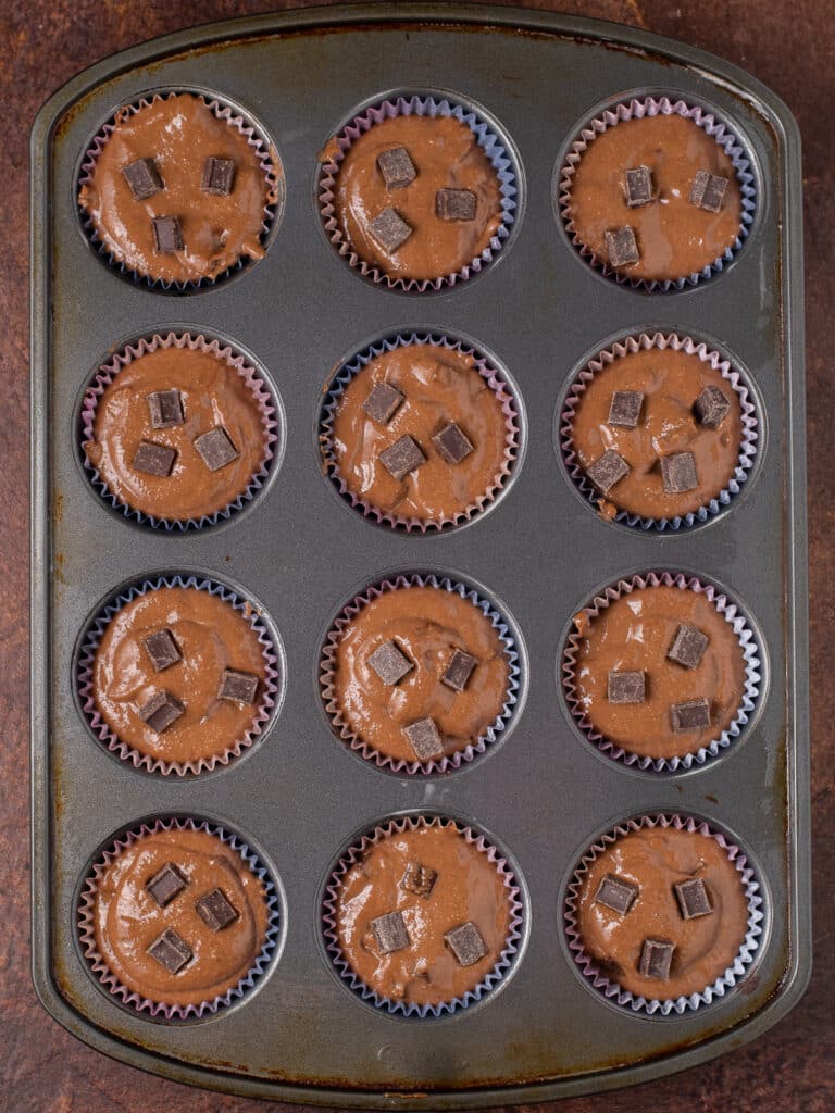 Double Chocolate Oat Muffins - easy, wholesome and SO good!