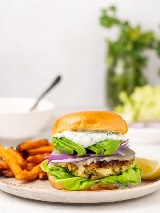 Easy Cod Burgers with Herb Aioli