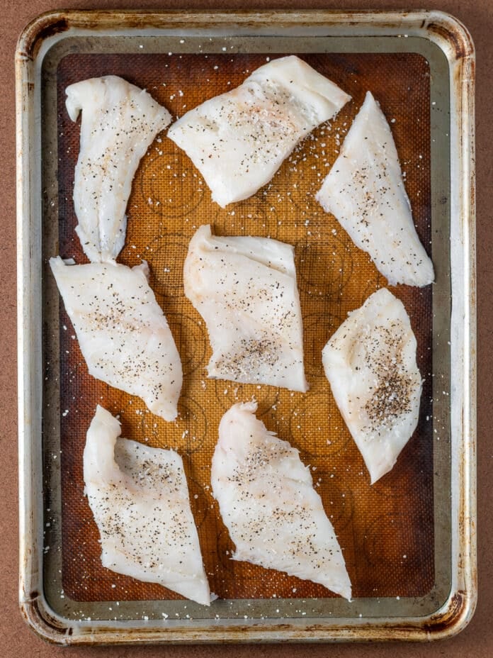 Sheet Pan Mediterranean Baked Cod with Parsley Garlic Oil