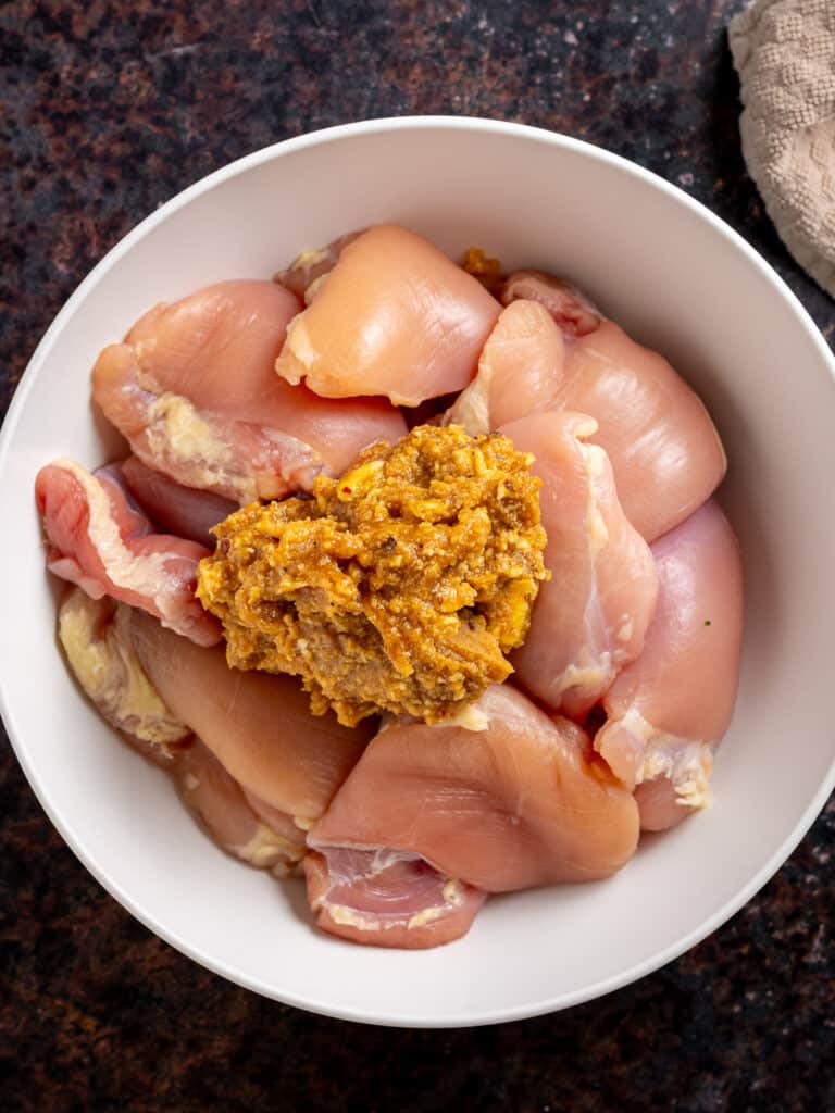 Roasted Miso Chicken Thighs - easy weeknight dinner!