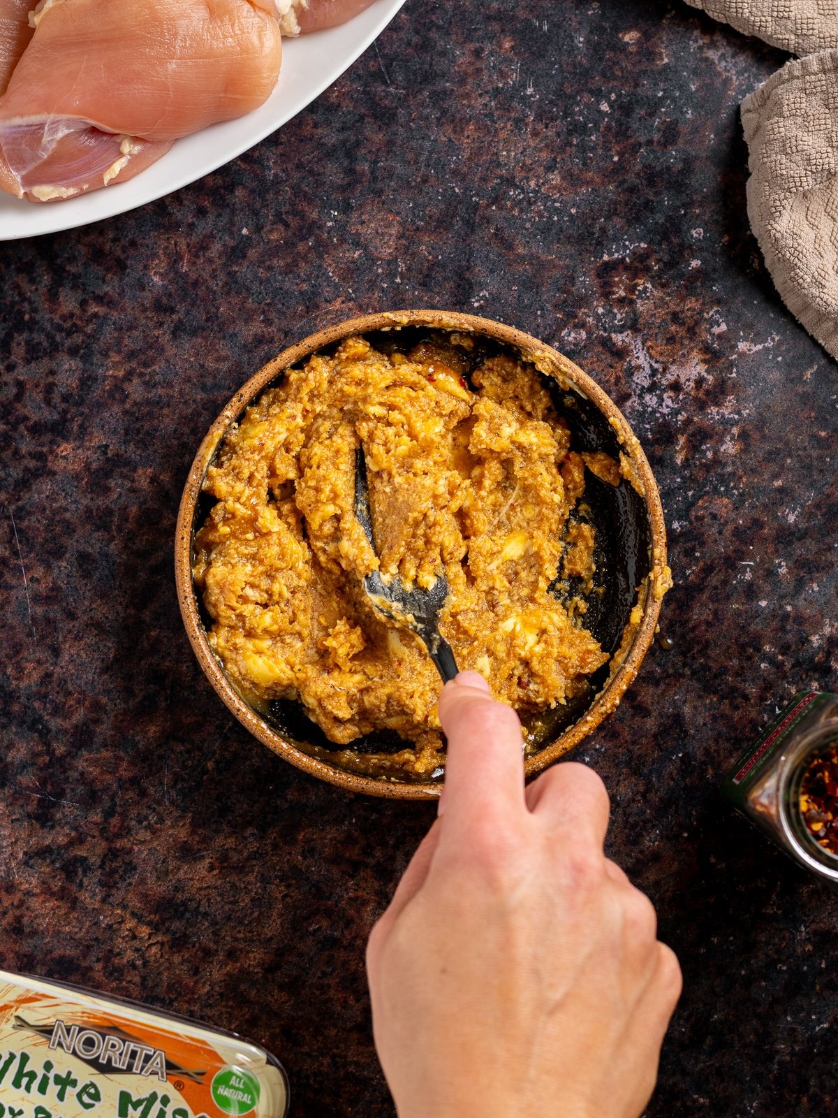 Roasted Miso Chicken Thighs - easy weeknight dinner!