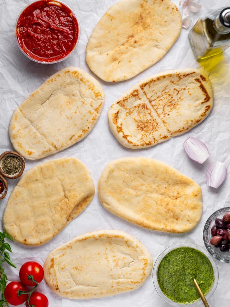 Super Easy Mini Naan Pizzas 4 Ways