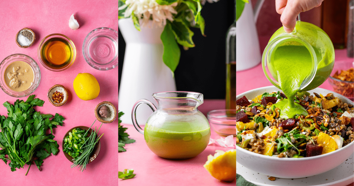Parsley Dressing (aka amazing green goddess vinaigrette!)